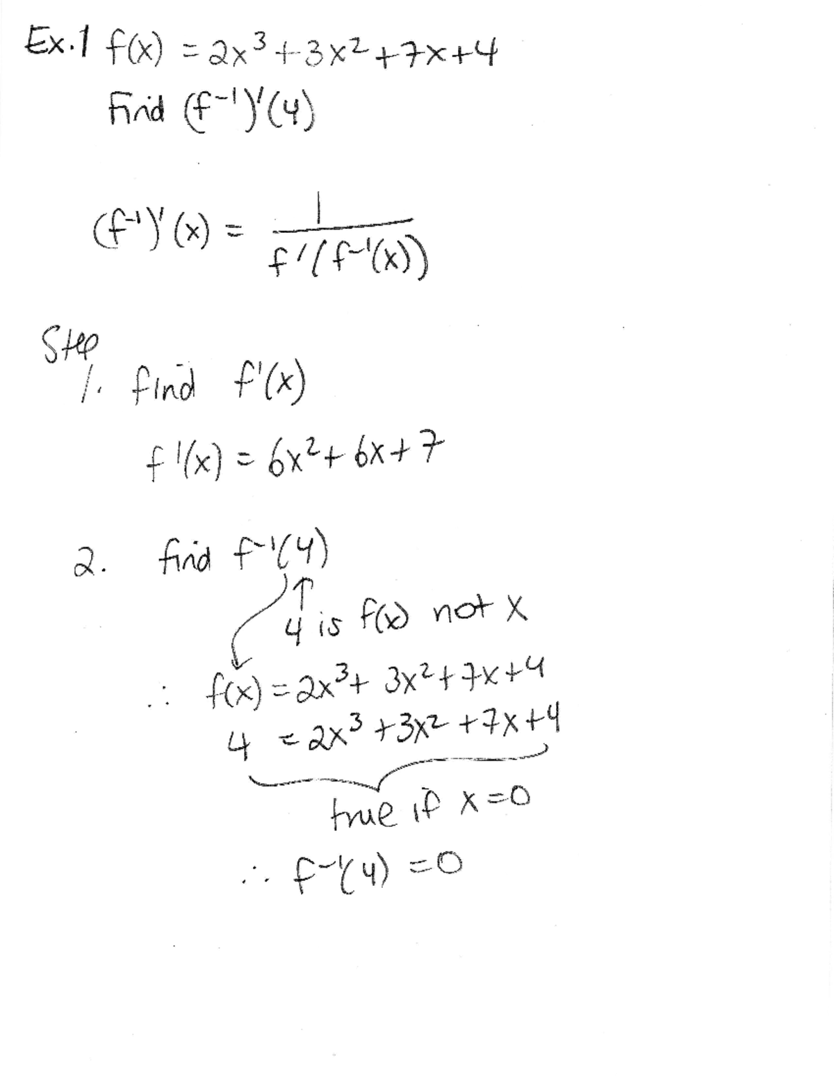 Inverse function theorem - Applied Mathematics 1201A/B - Ex,I f(X ...