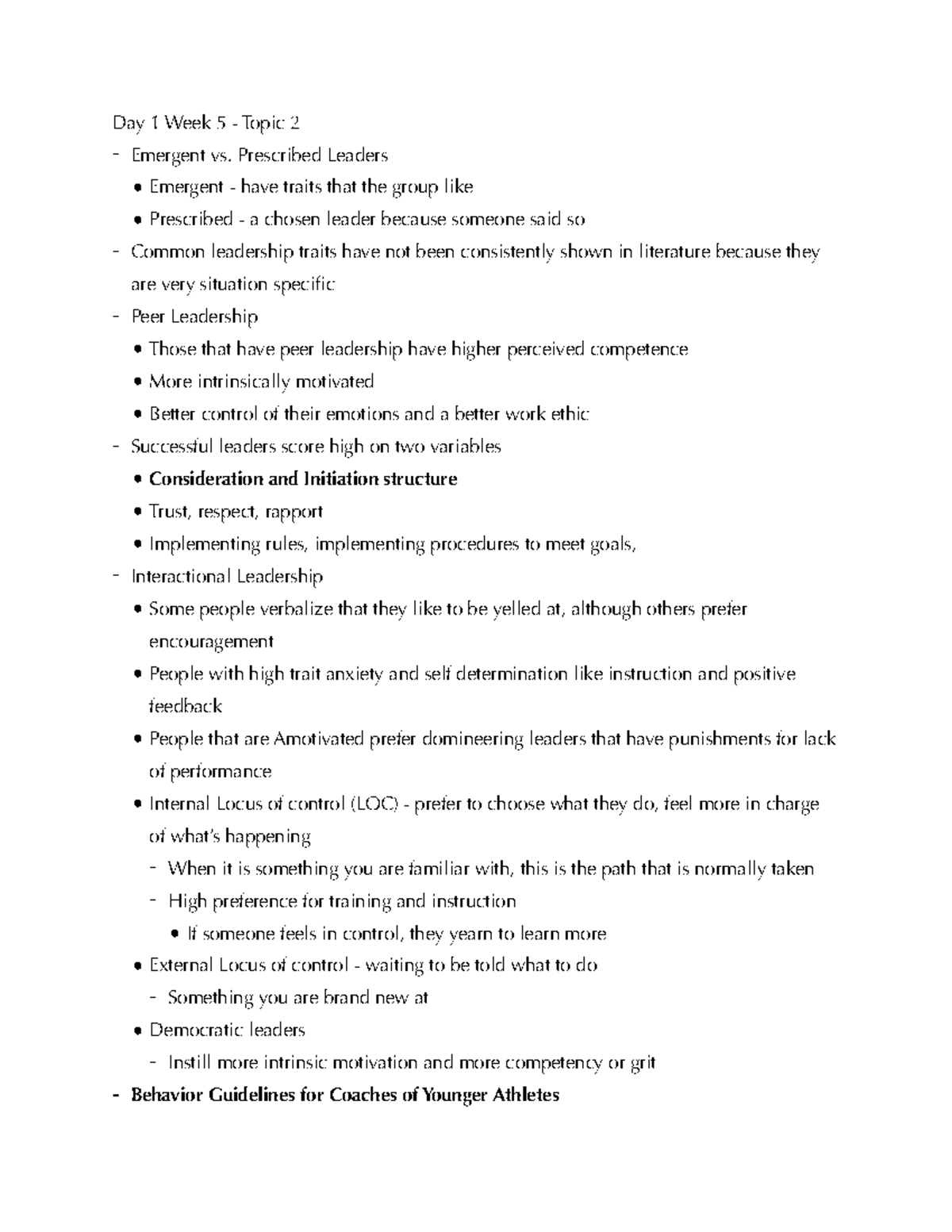 EXS-344 Week 5 Topic 2 - Day 1 Week 5 - Topic 2 - Emergent vs ...