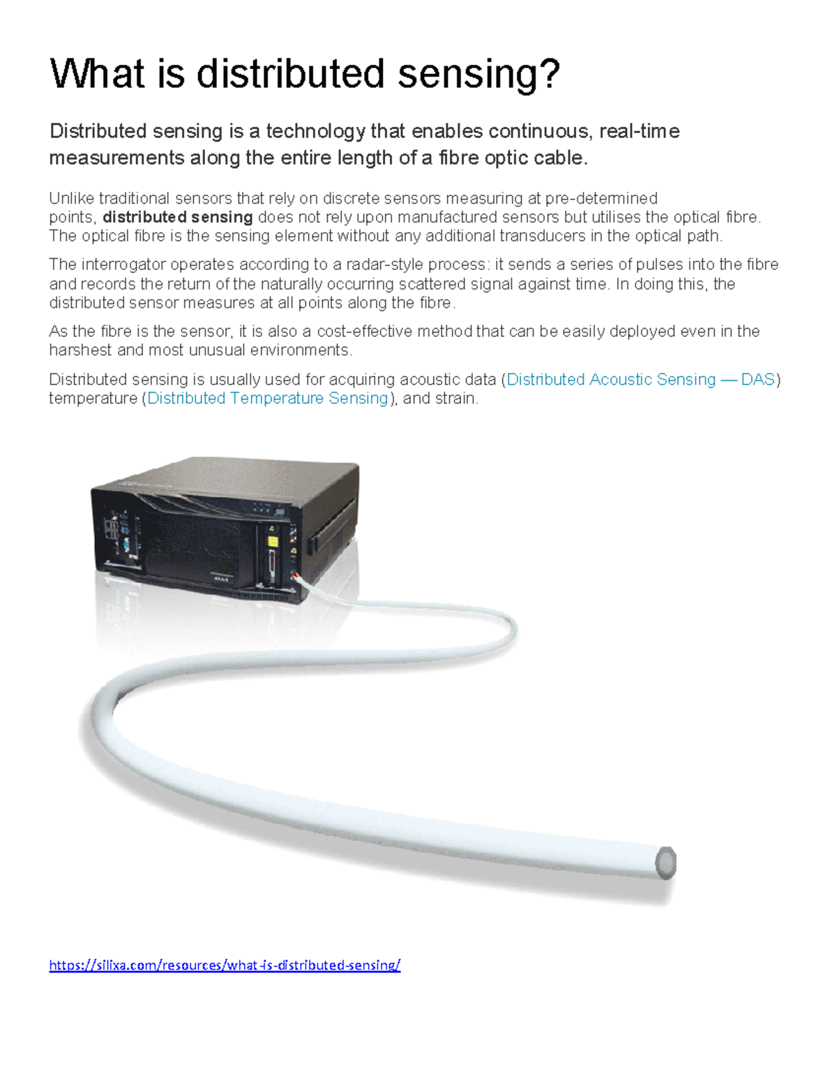What Is Distributed Sensing What Is Distributed Sensing Distributed
