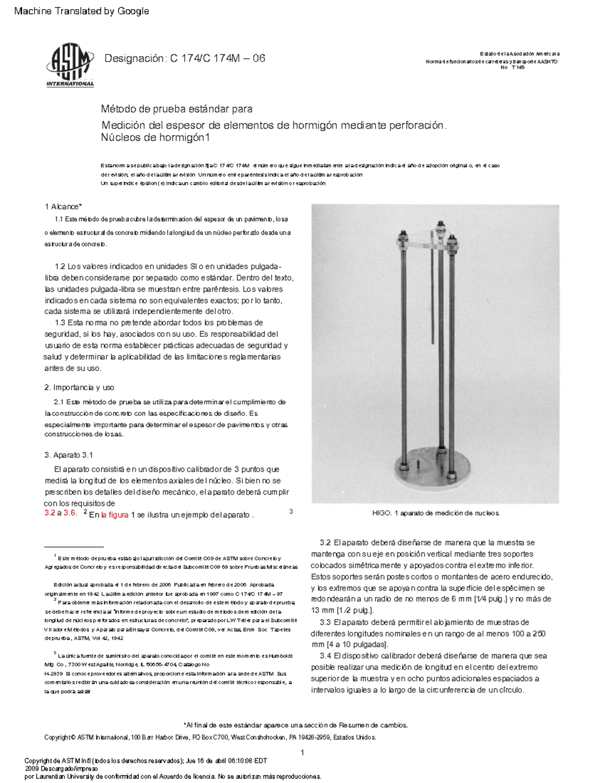 ASTM C174 Español - Este método de prueba está bajo la jurisdicción del ...
