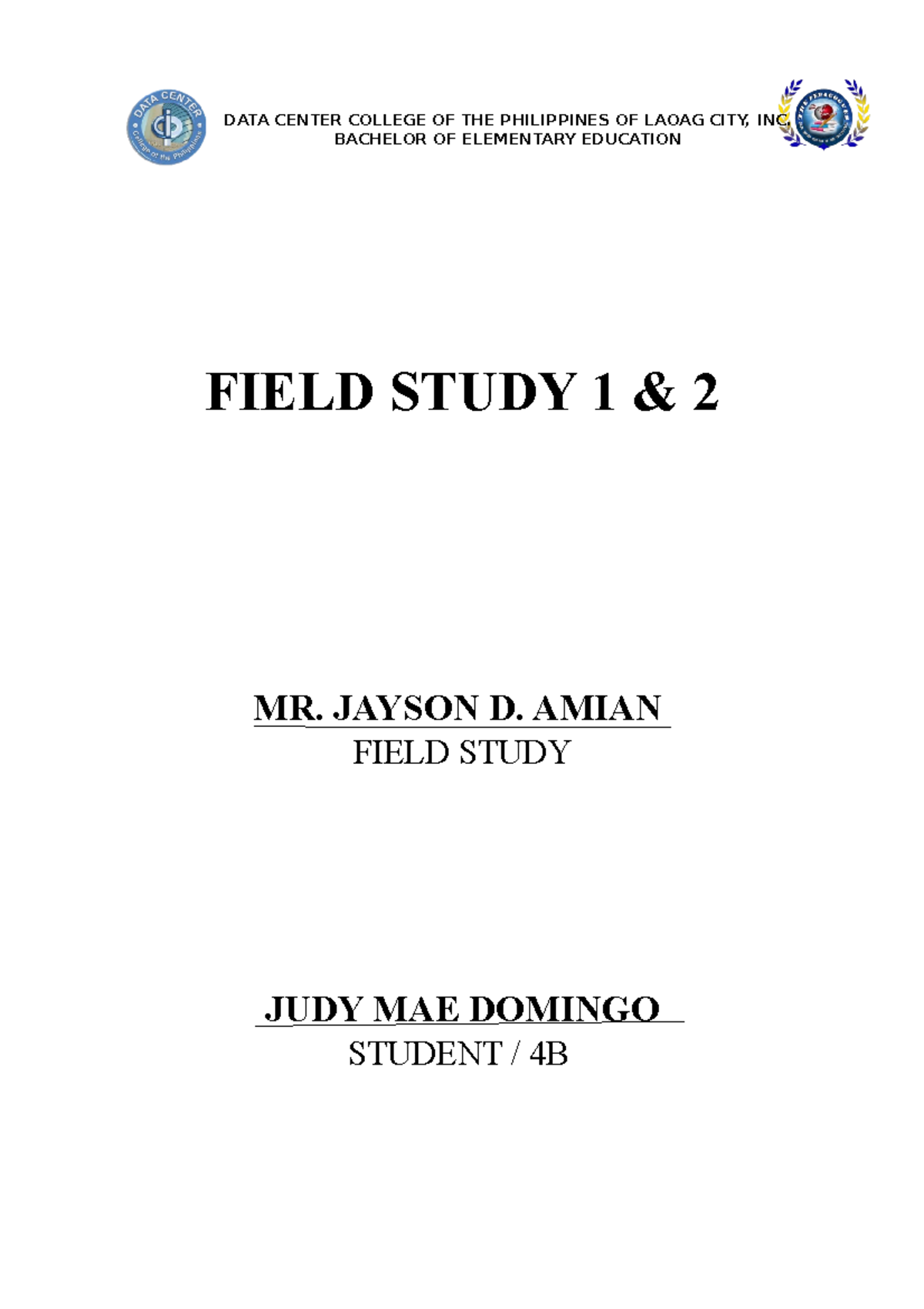 Reflection - DATA CENTER COLLEGE OF THE PHILIPPINES OF LAOAG CITY, INC ...