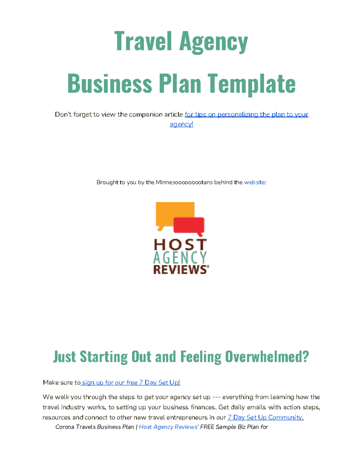 Ta-biz-plan - Travel Agency Business Plan Template Don’t forget to view ...