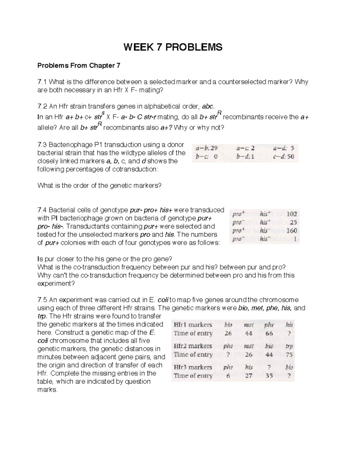 Week 7 Problems - WEEK 7 PROBLEMS Problems From Chapter 7 7 What is the ...