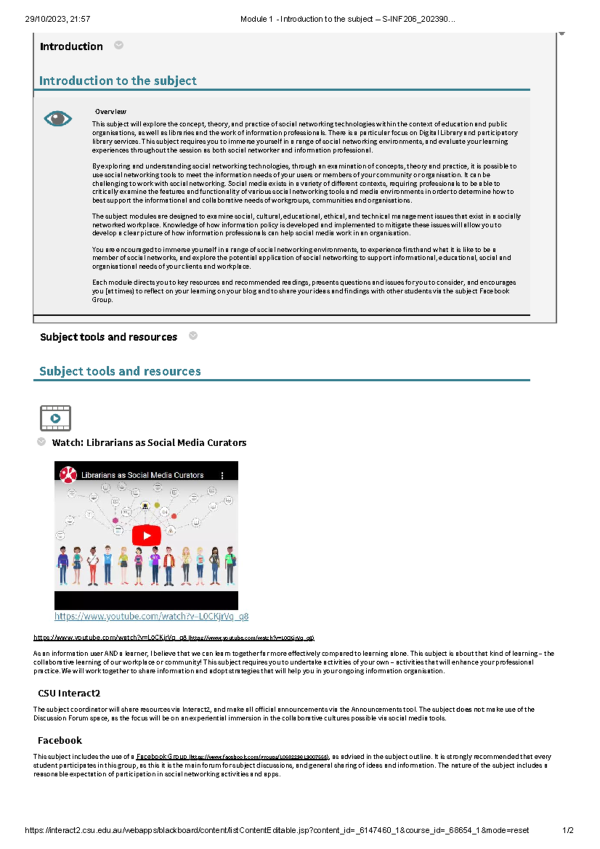 Module 1 - Introduction to the subject - 29/10/2023, 21:57 Module 1 ...
