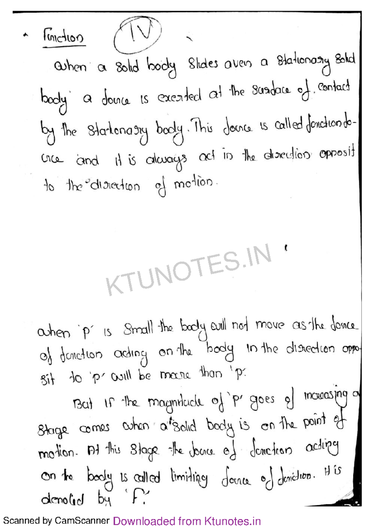 Em Mod 4 Notes Ktu Notes Engineering Mechanics Scanned By