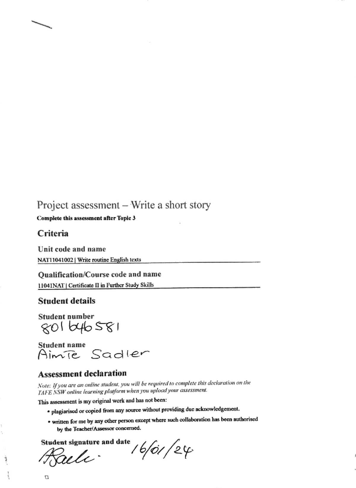 Topic 3 tafe - sdsds - Functional English - Studocu