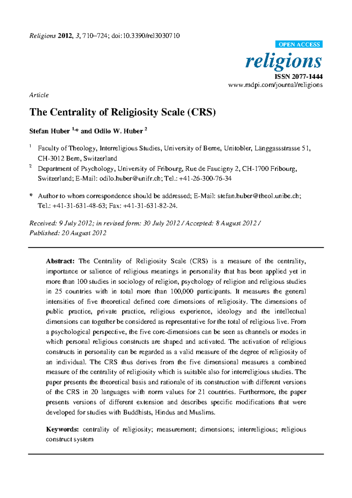 Religions-03-00710 - Devt of scale - Religions 2012 , 3 , 710–724; doi ...