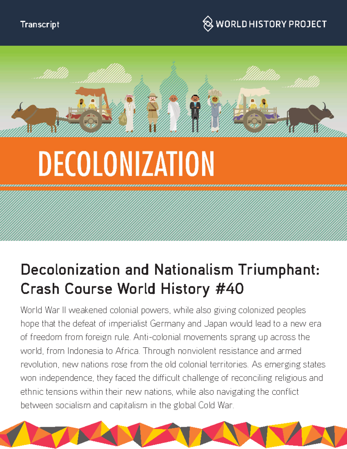 CC Decolonization and Nationalism Triumphant CCWH 40 - Decolonization ...