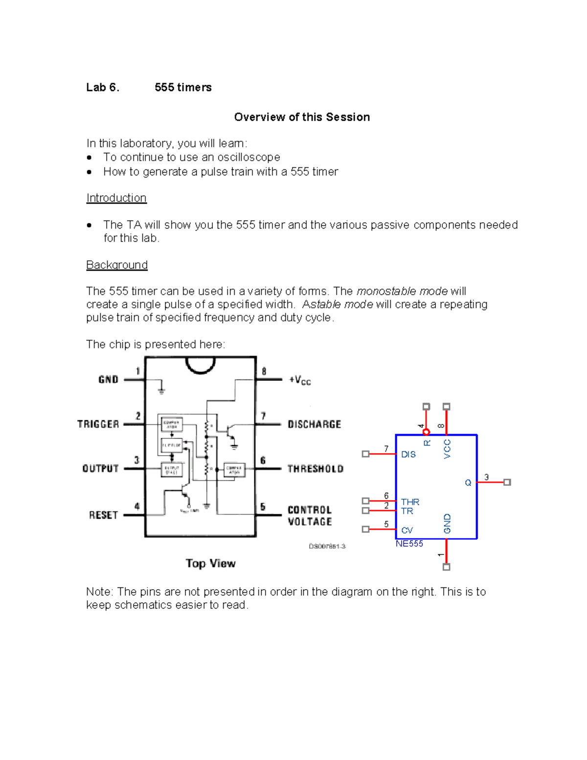 Lab 6 555 timers - Its easy and understanble - Lab 6. 555 timers Overview of this Session In ...