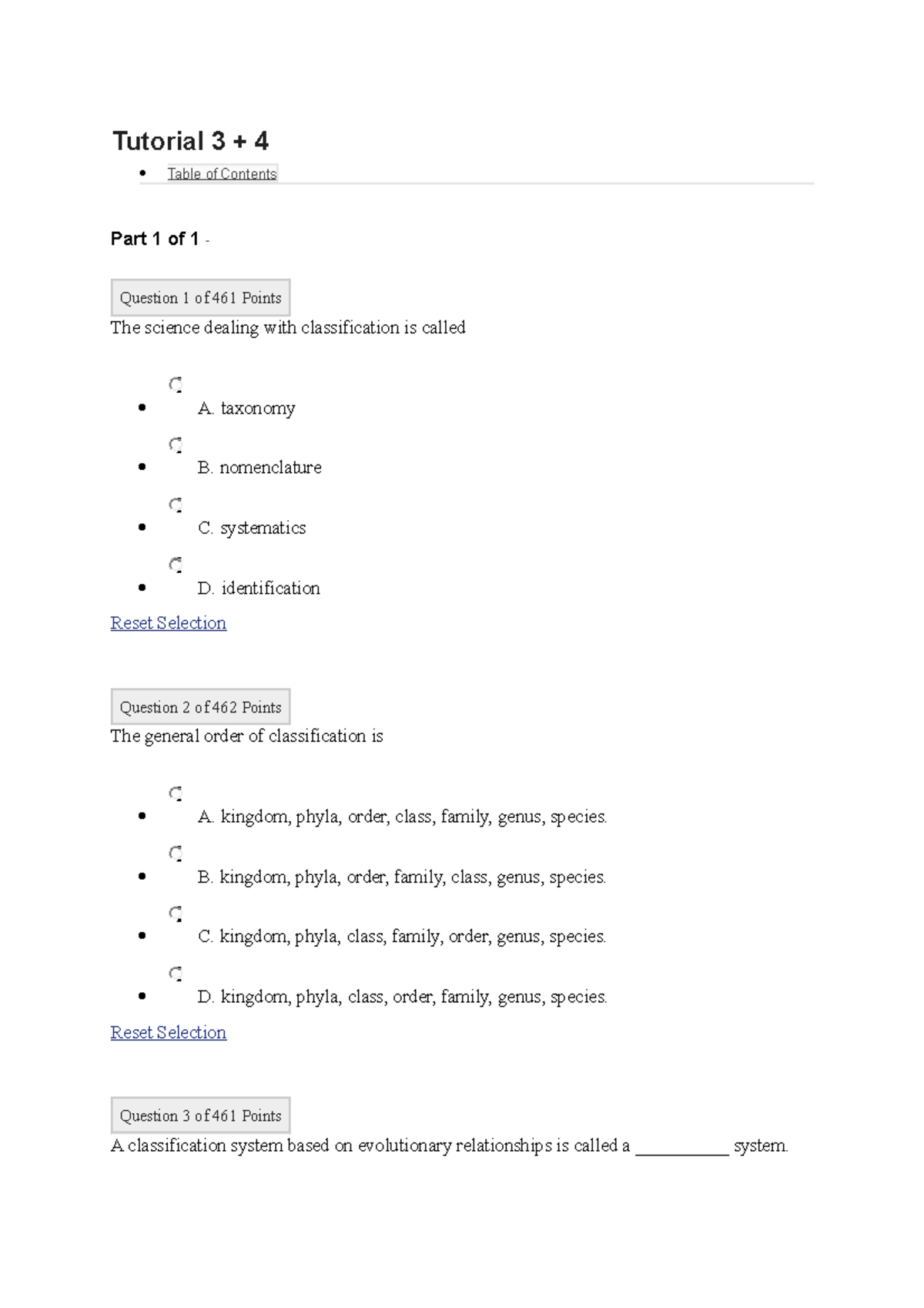 Tutorial 3 - Tutorial 3 + 4 Table of Contents Part 1 of 1 - The science ...