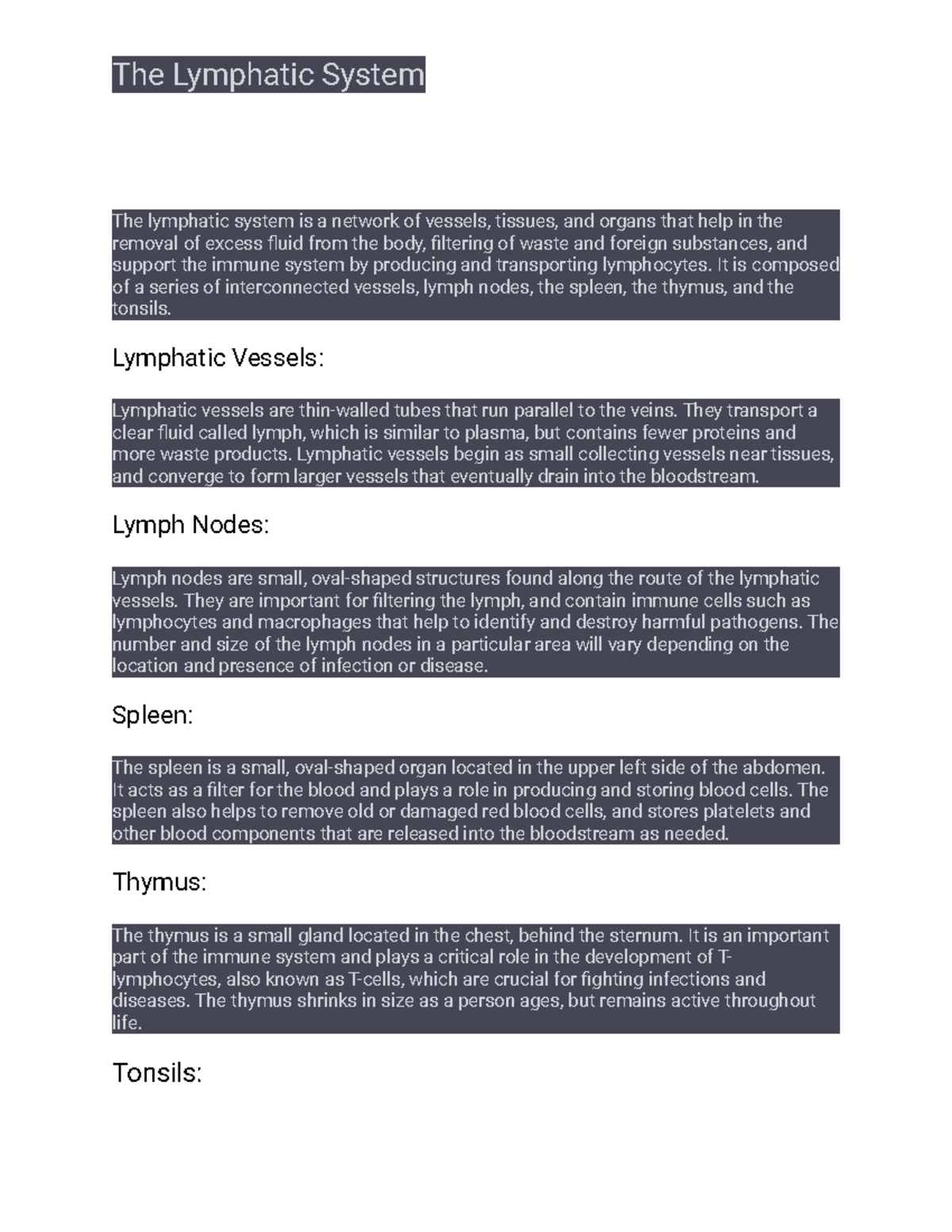 The lymphatic system Riverside city college anatomy and physiology ...