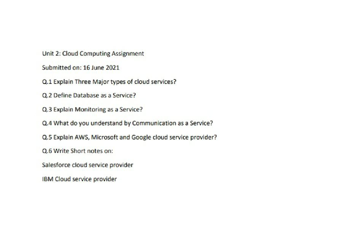 Cloud computing - Abc - M.c.a - Studocu