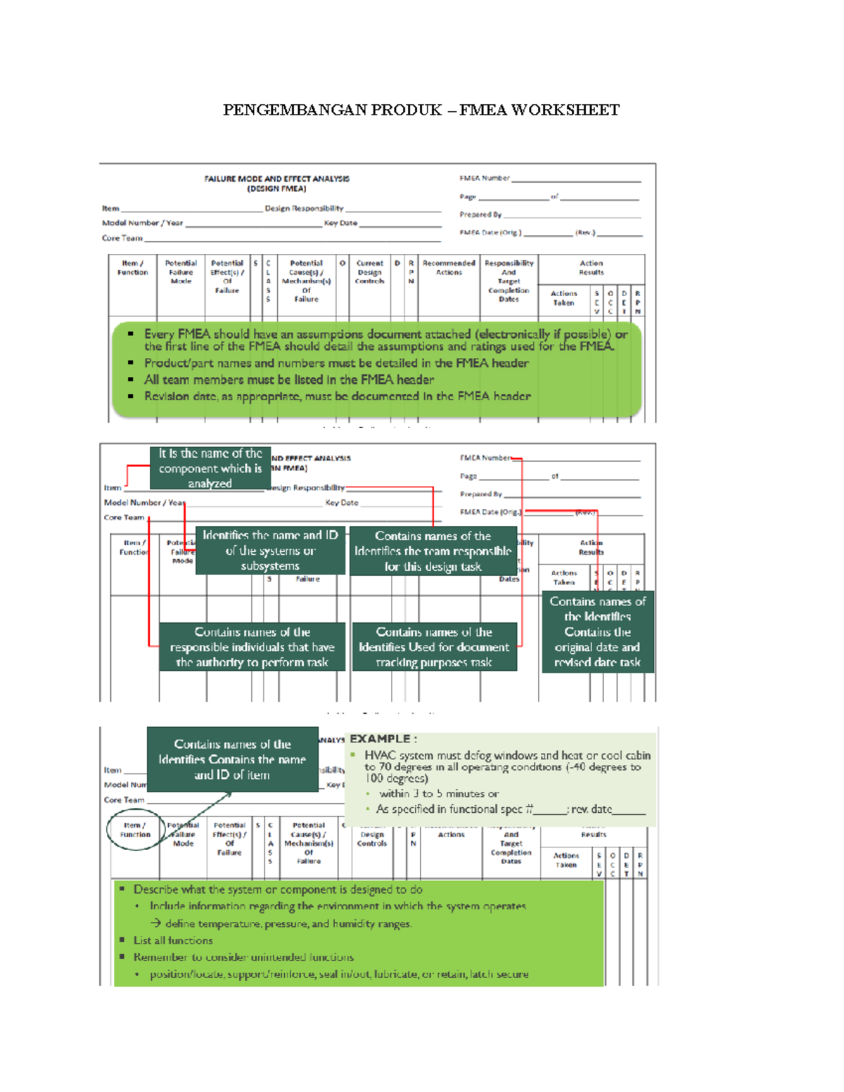 Product Development_FMEA Worksheet - PENGEMBANGAN PRODUK – FMEA WORKSHEET FMEA WORKSHEET ...