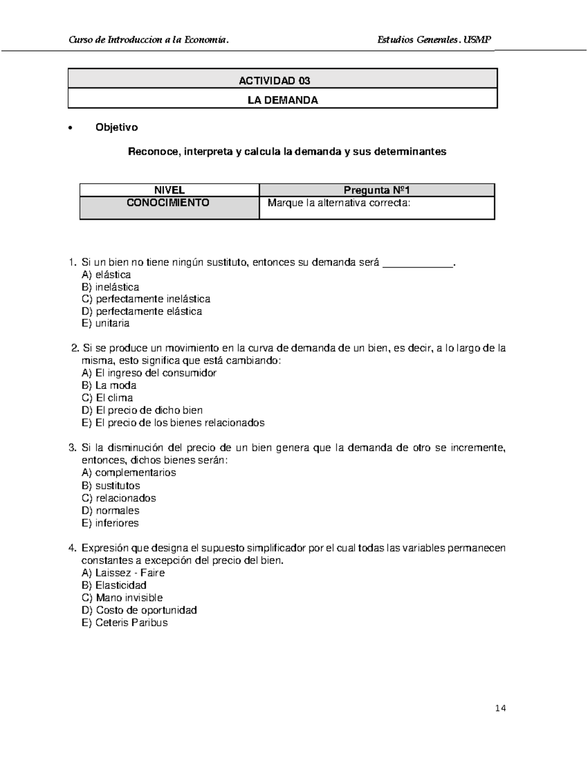 Tarea 03 - Curso de Introduccion a la Economía. Estudios Generales ...