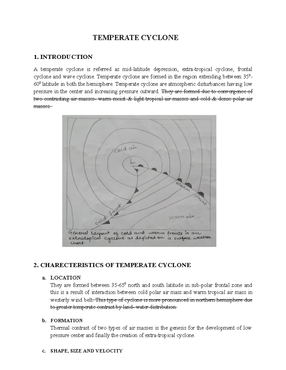 Temperte Cyclone it isss - TEMPERATE CYCLONE 1. INTRODUCTION A ...