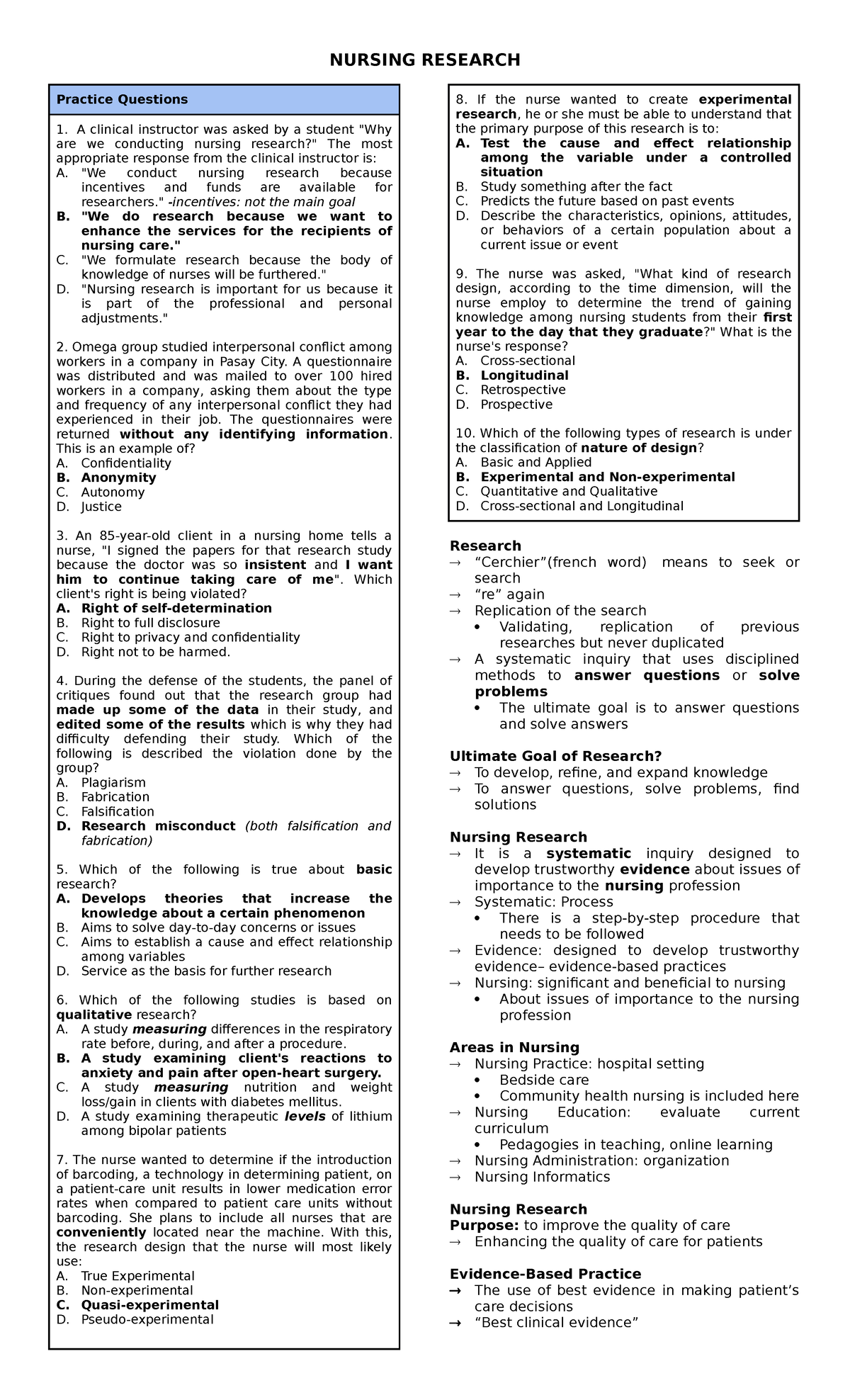 ECA Nursing Research - THIS IS NCM 11 - NURSING RESEARCH Practice ...