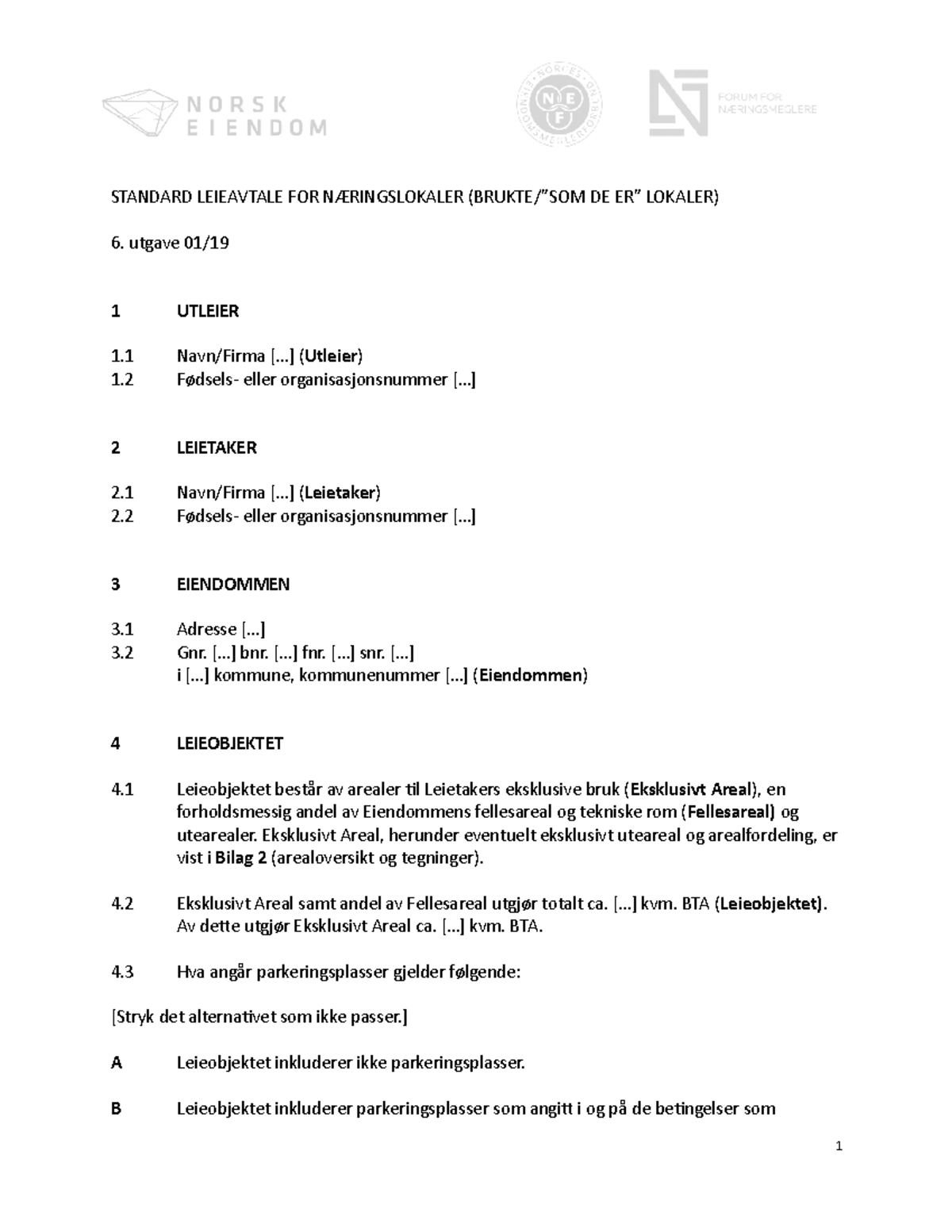 Standard- Leieavtale-FOR- Næringslokaler- Brukte-SOM-DE-ER-6.-utgave ...