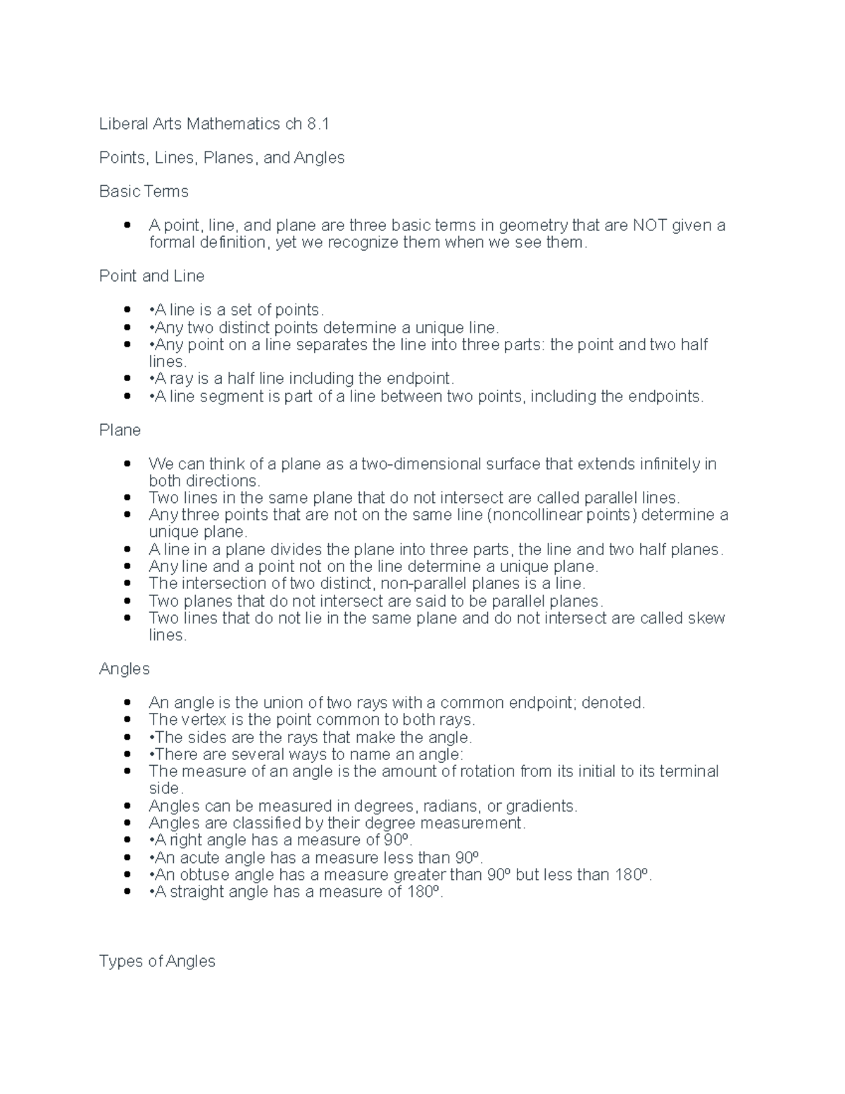 Lib Arts M notes 8 - lecture summary ch 8.1 - Liberal Arts Mathematics ...