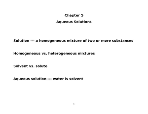 Chapter 3 and 4 summary - N/A - Chapter 3 & 4 Mass Relationships ...