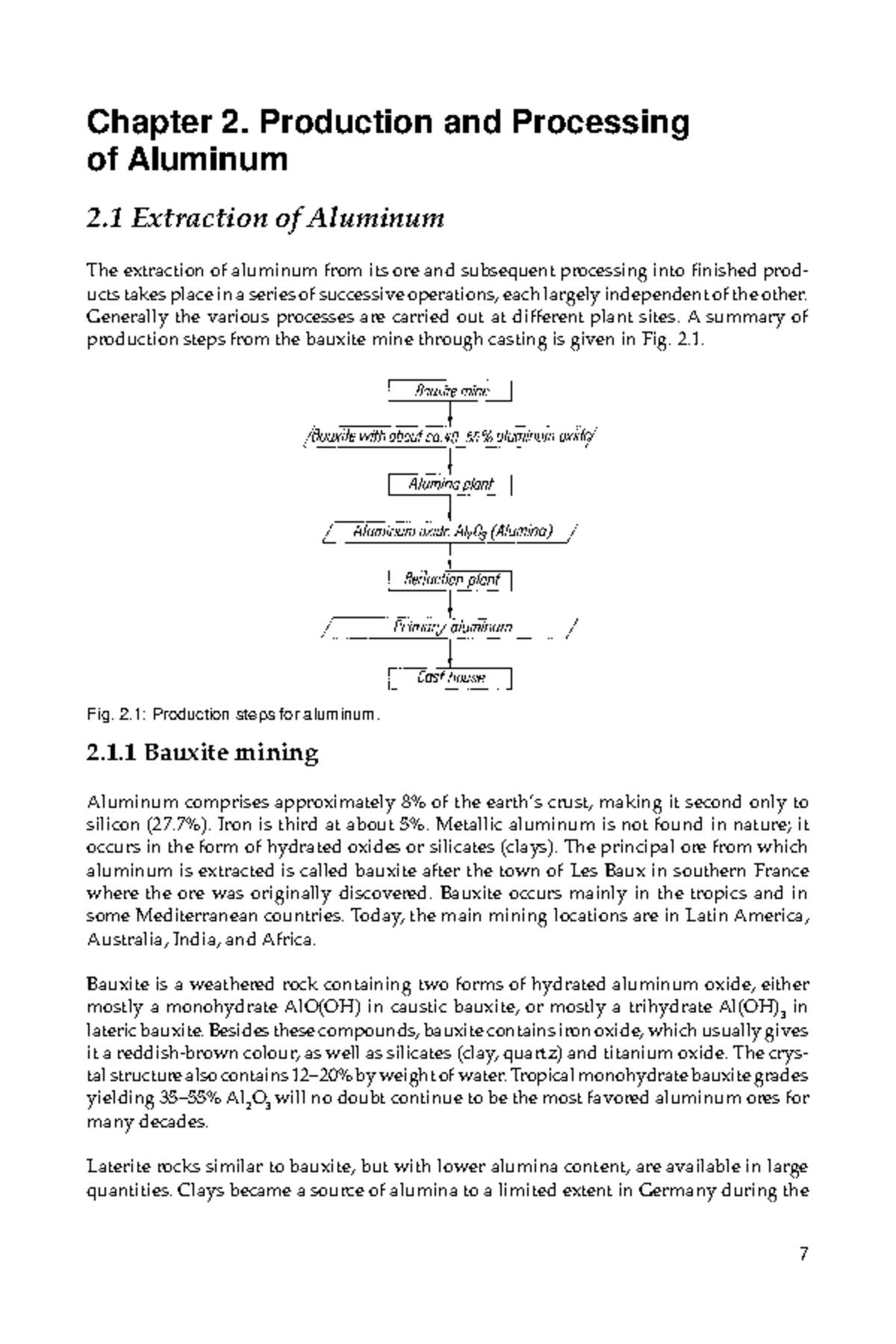 4062 - Production and processing of aluminium - Chapter 2. Production ...