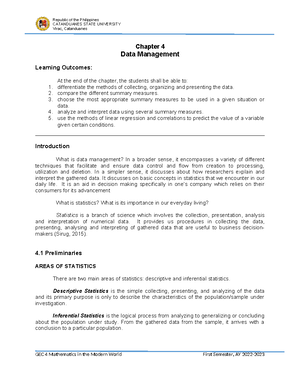 Characteristics AND Conventions IN THE Mathematical Language - MATHEMATICAL LANGUAGE AND SYMBOLS ...