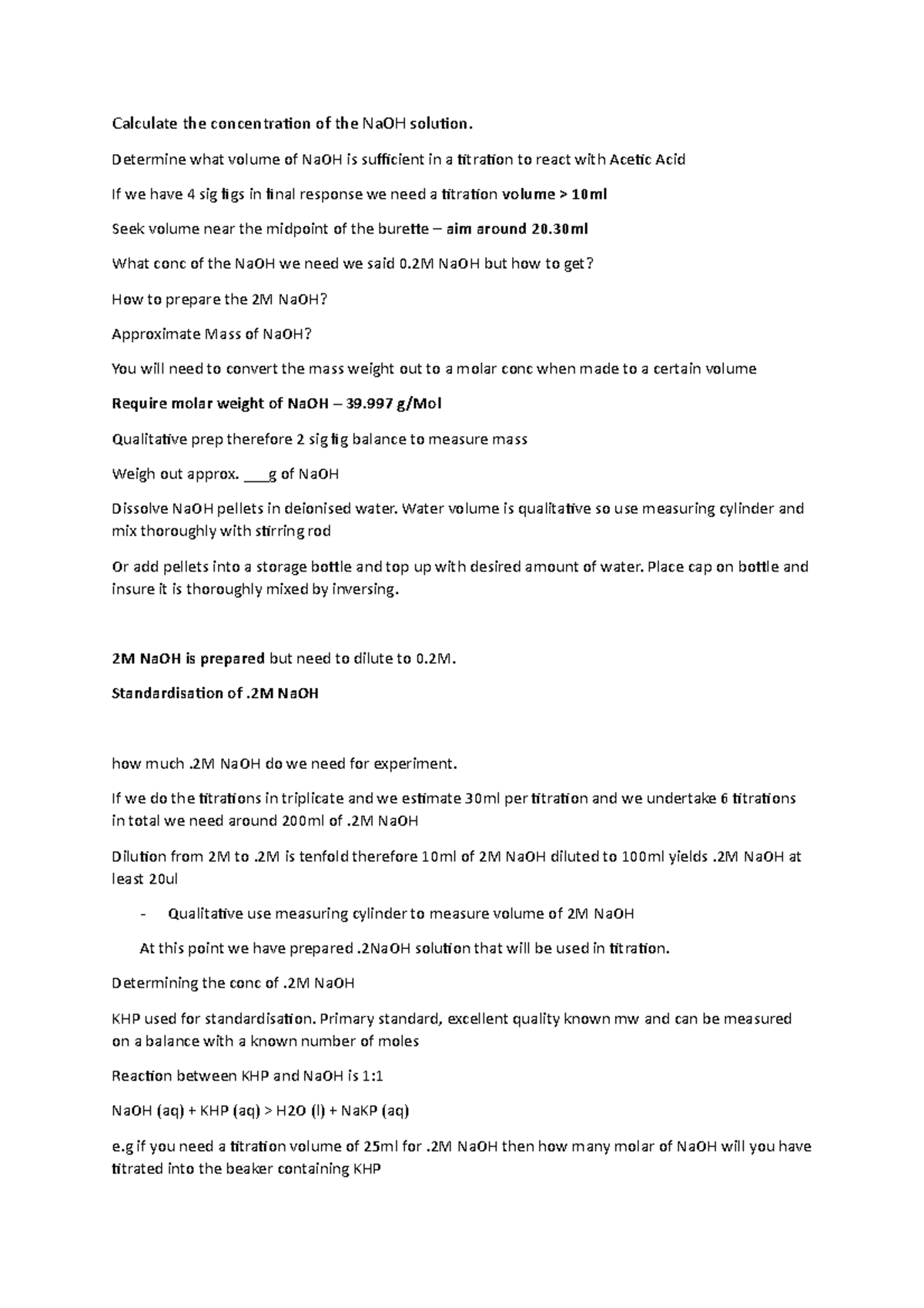 Notes for writing protocol - 300832 - UWS - Studocu