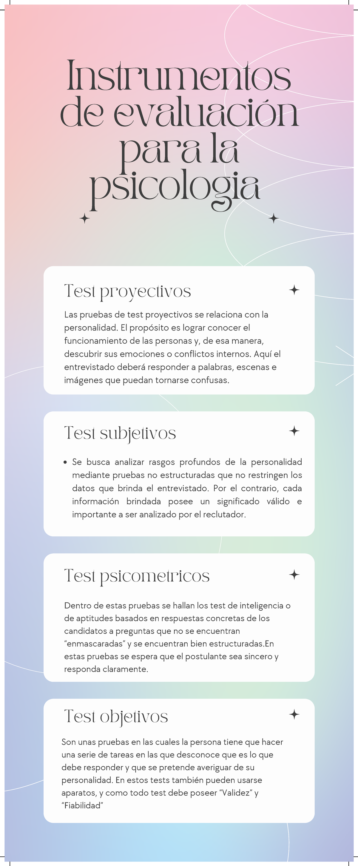 Instrumentos de evaluación para la psicologia - Dentro de estas pruebas ...