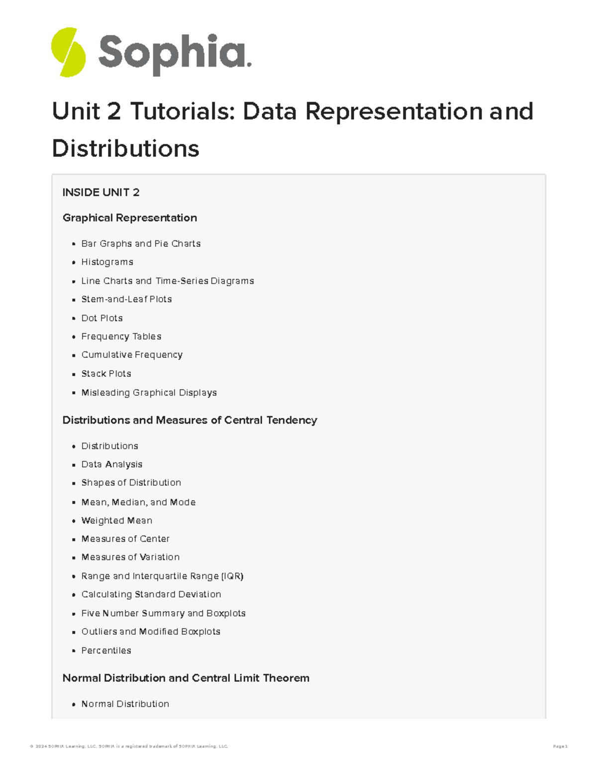 Unit 2 Tutorials Data Representation And Distributions Unit 2 Tutorials Data Representation