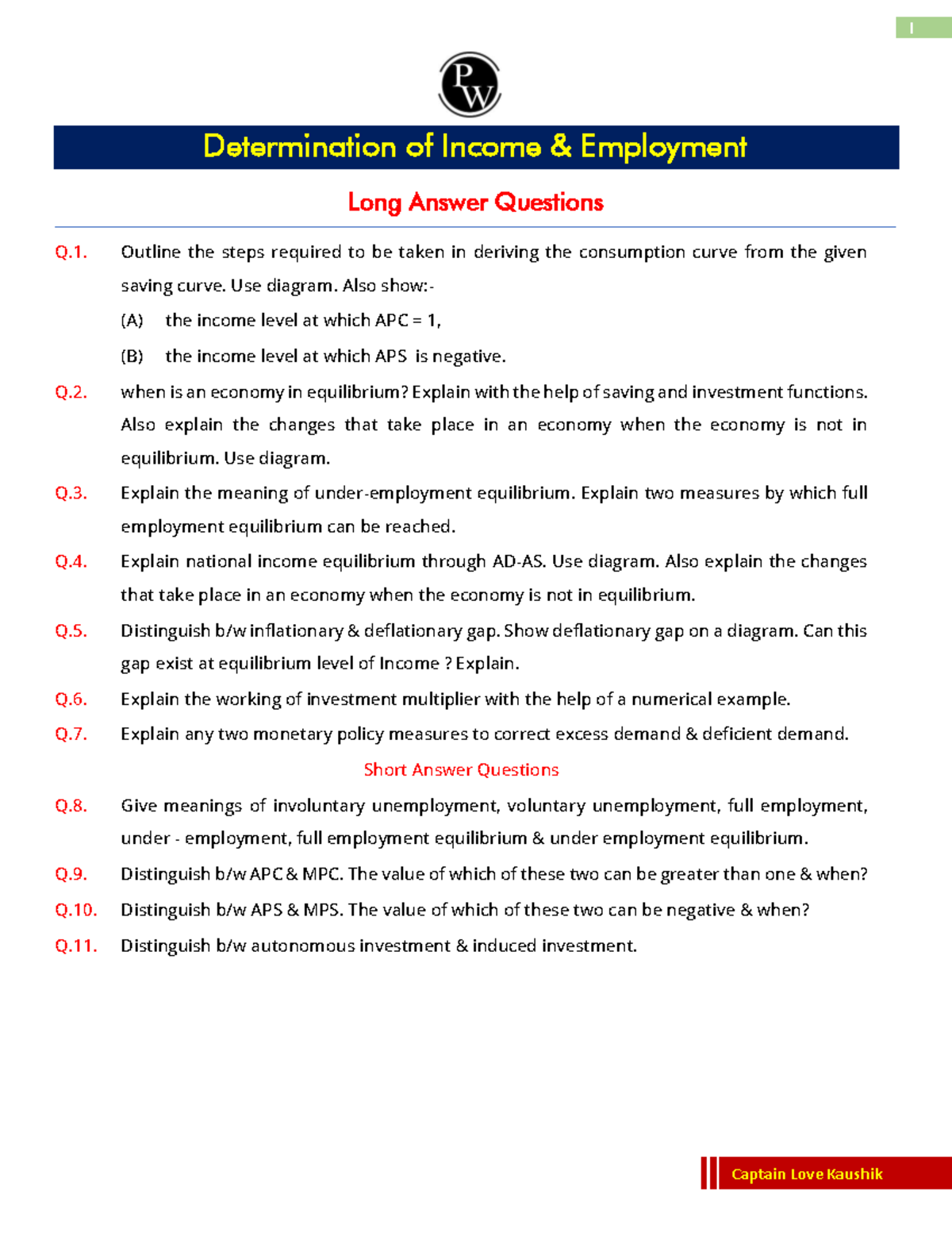 Determination of Income and Employment Worksheet - 1 Determination of ...