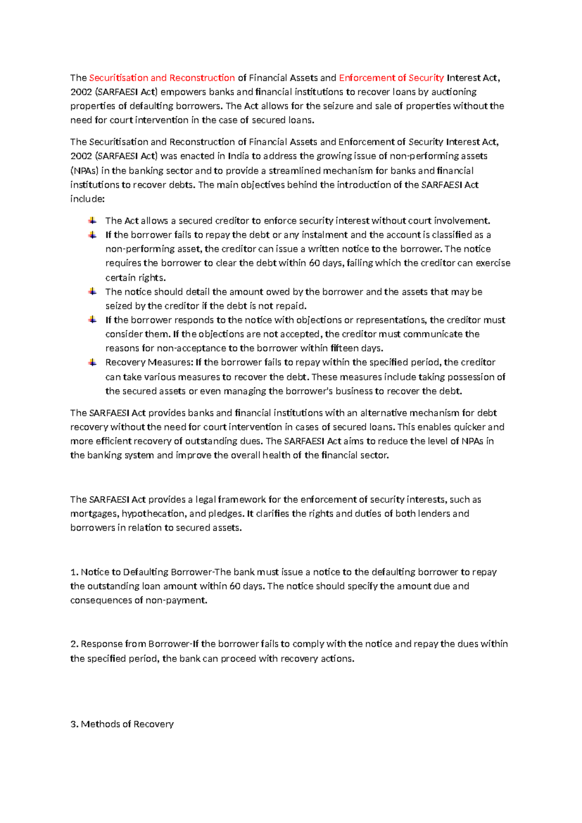 Banking law sarfaesi act - The Securitisation and Reconstruction of ...