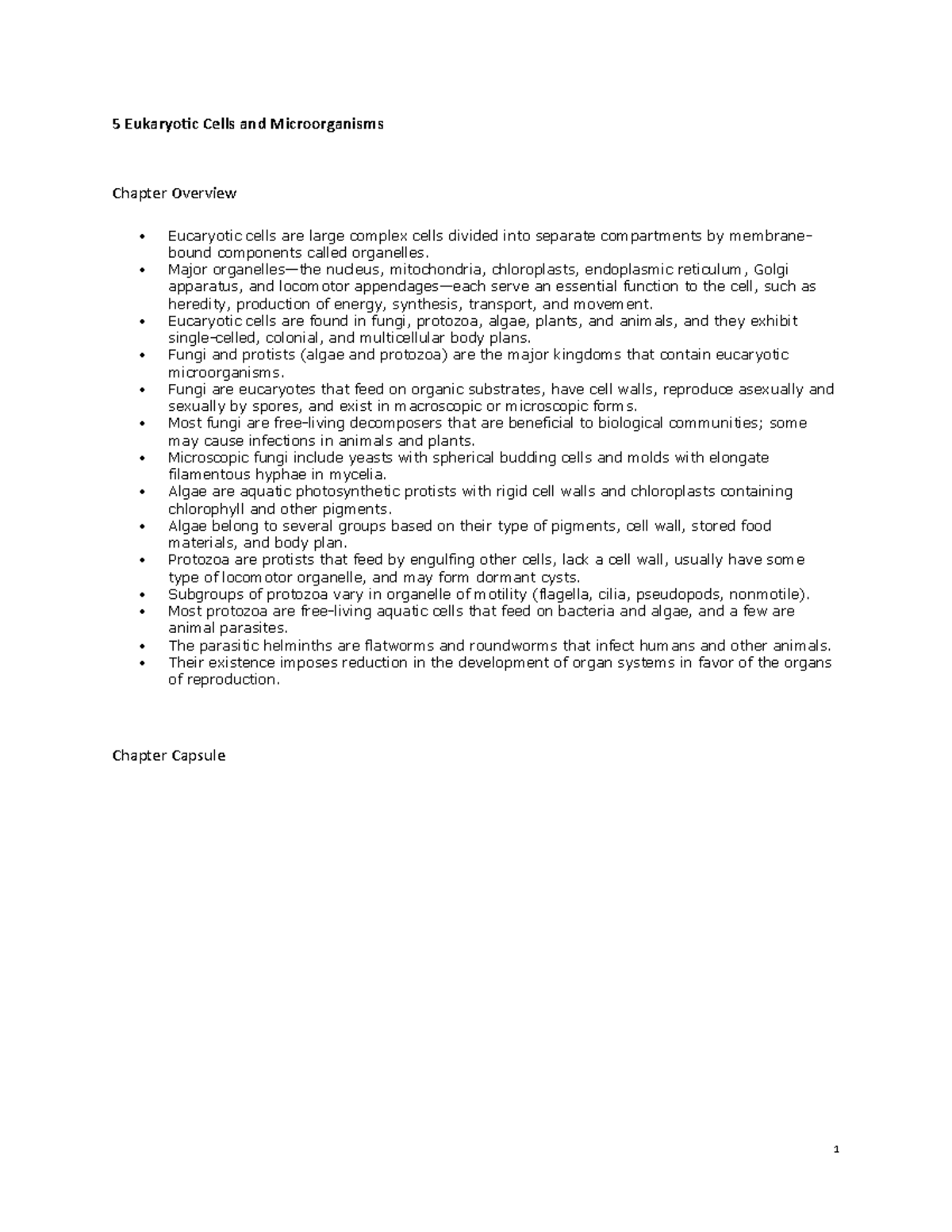 5 Eukaryotic Cells and Microorganisms - 5 Eukaryotic Cells and ...