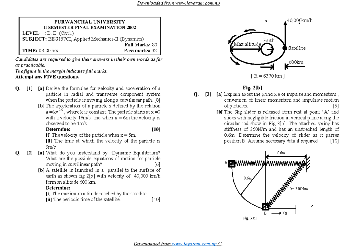 Applied-mechanics - This is a reference questions related to applied ...
