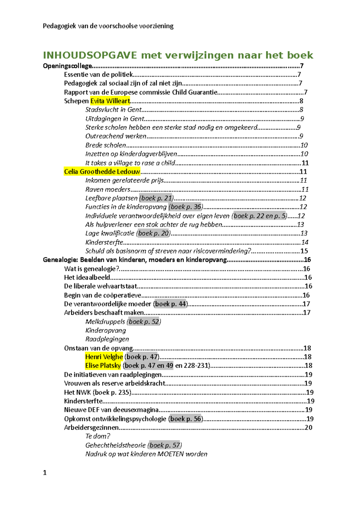 DEF samenvatting Pedagogie van de voorschoolse voorzieing 2023 ...