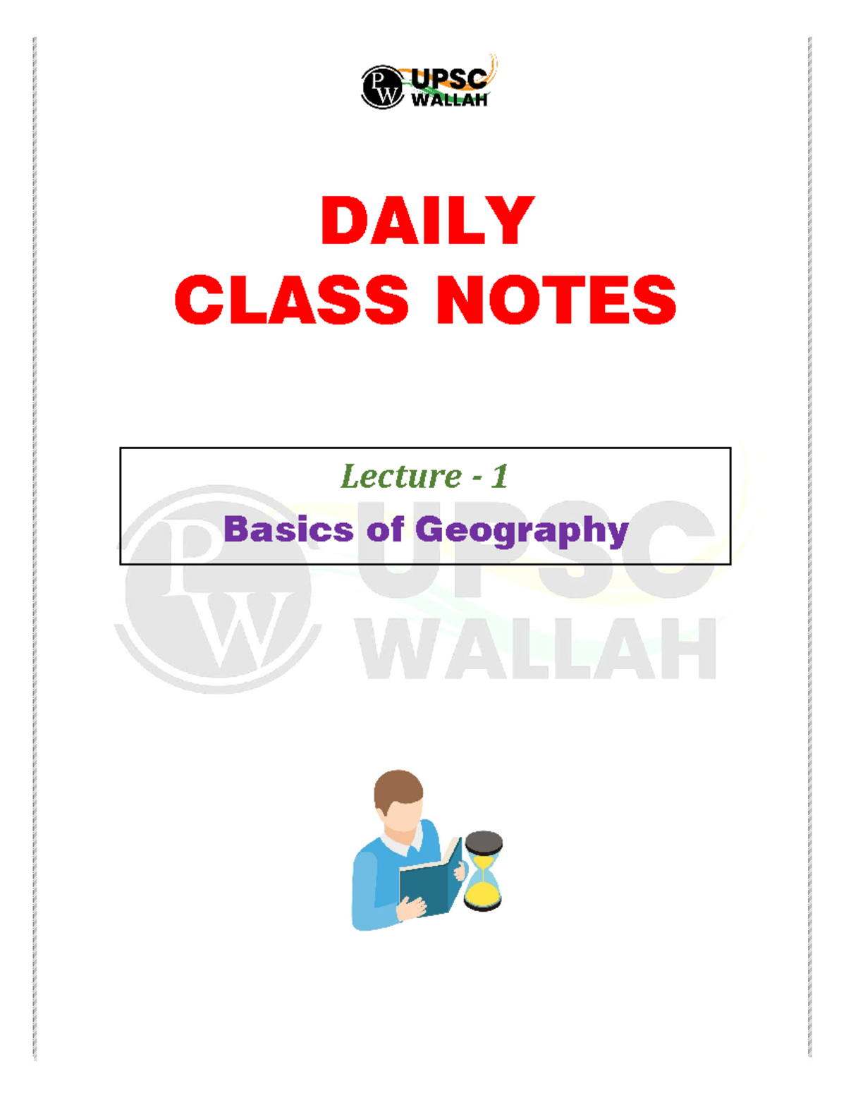 Geography upsc - Notes - Lecture - 1 Basics of Geography DAILY CLASS ...