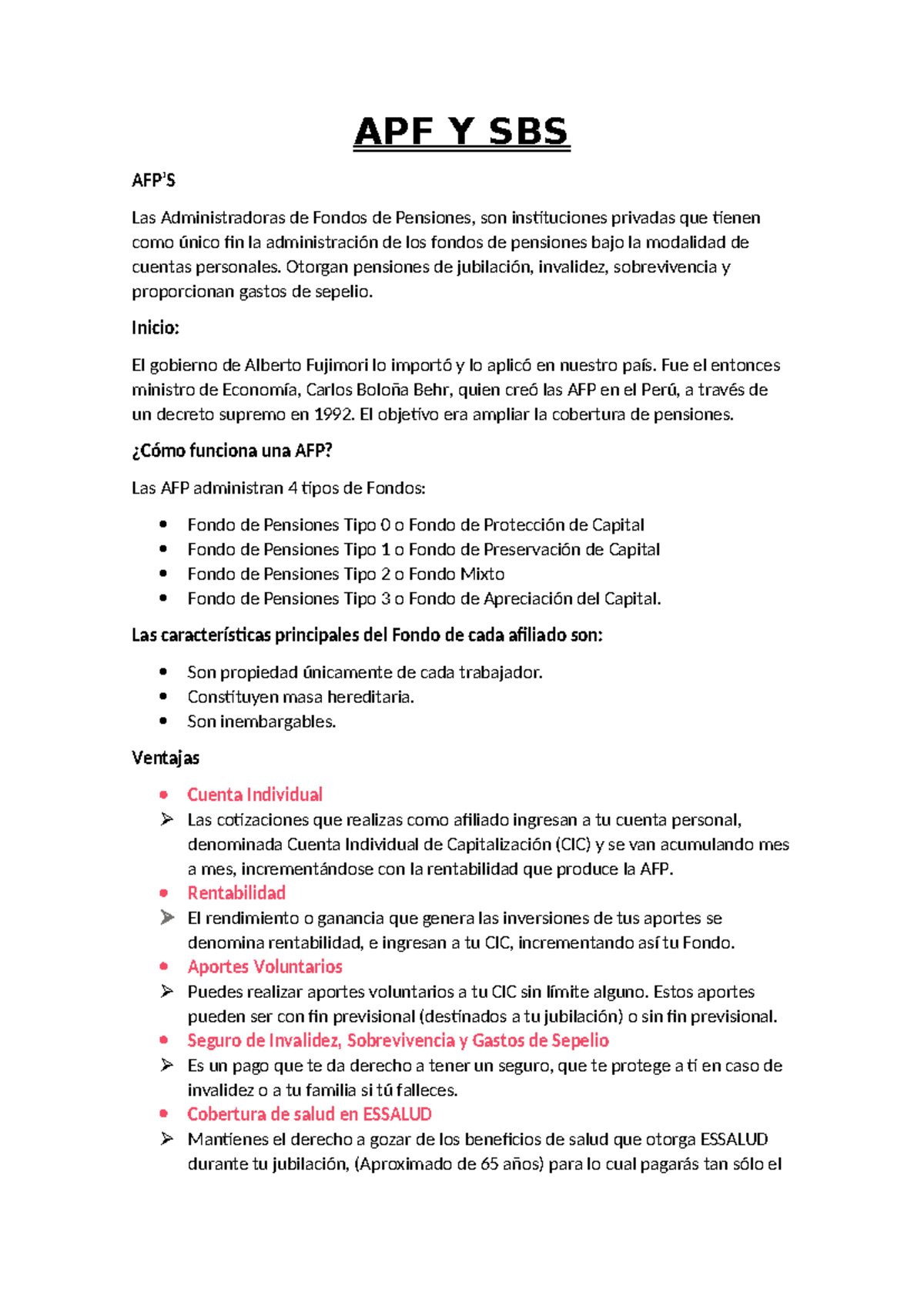 APF Y SBS Exposiciòn Gestiòn - APF Y SBS AFP’S Las Administradoras de ...