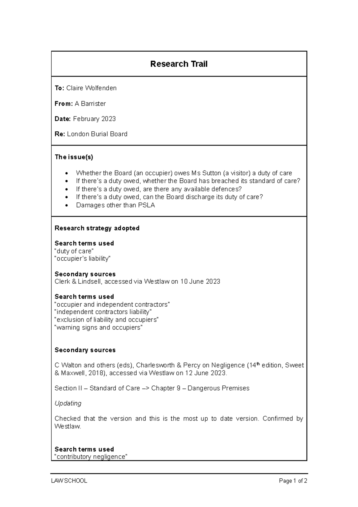 BTC OPW WS1 Prepare Template research trail formative - LAW SCHOOL Page ...