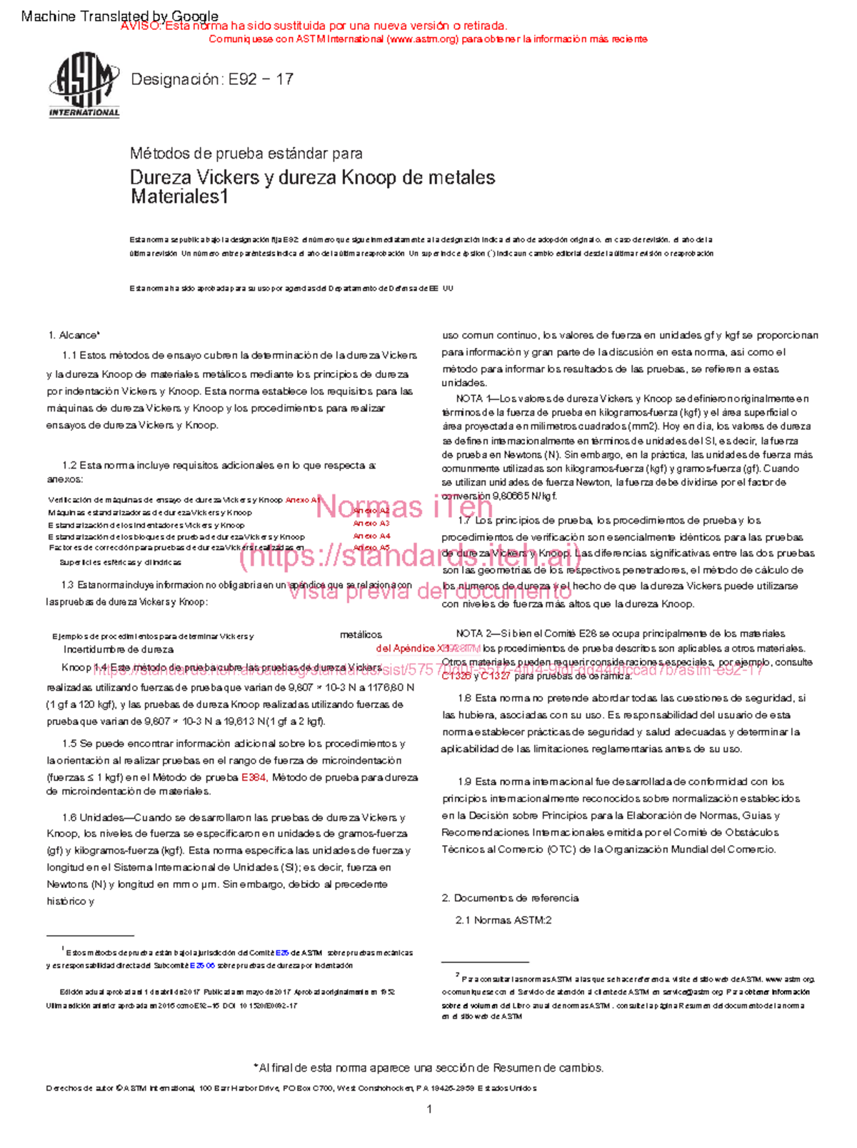 ASTM-E92-17 - ASTM E92-17 español - Estos métodos de prueba están bajo ...