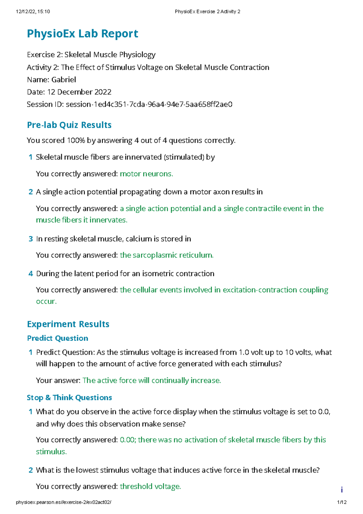 Ortiz Pérez Gabriel Práctica 10 Actividad 2 - PhysioEx Lab Report ...