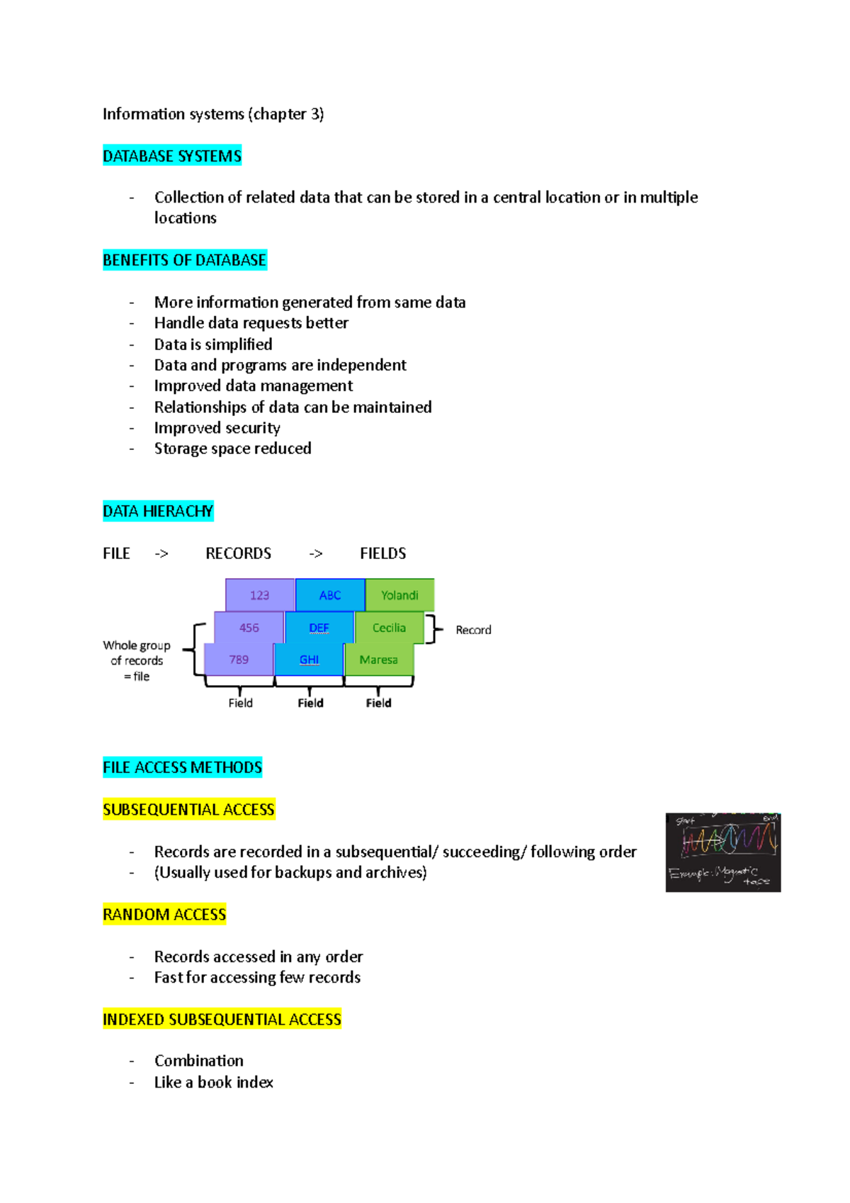Chapter 3 - Information systems 114 - Information systems (chapter 3 ...