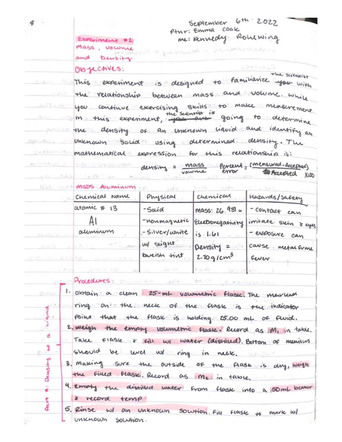 Experiment 2 notebook - Chem 121/121L - Studocu