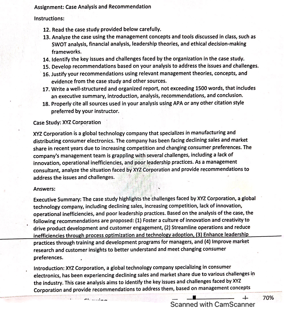 AMC hw - AMGT 480 Coursework Homework Assignments Answers provided ...