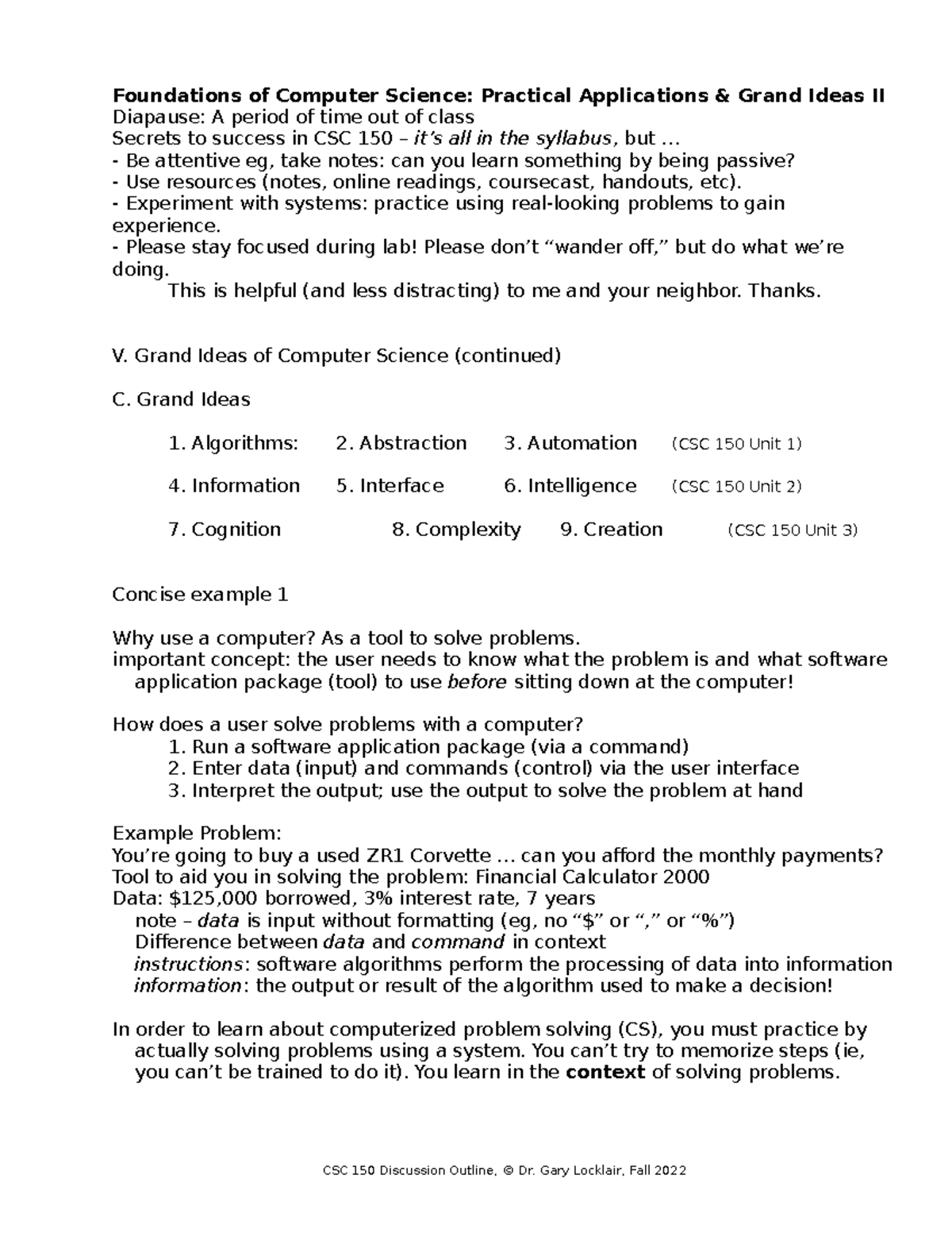 Unit 1 Day 5 student - Dr. Locklair Lecture Notes - Foundations of ...