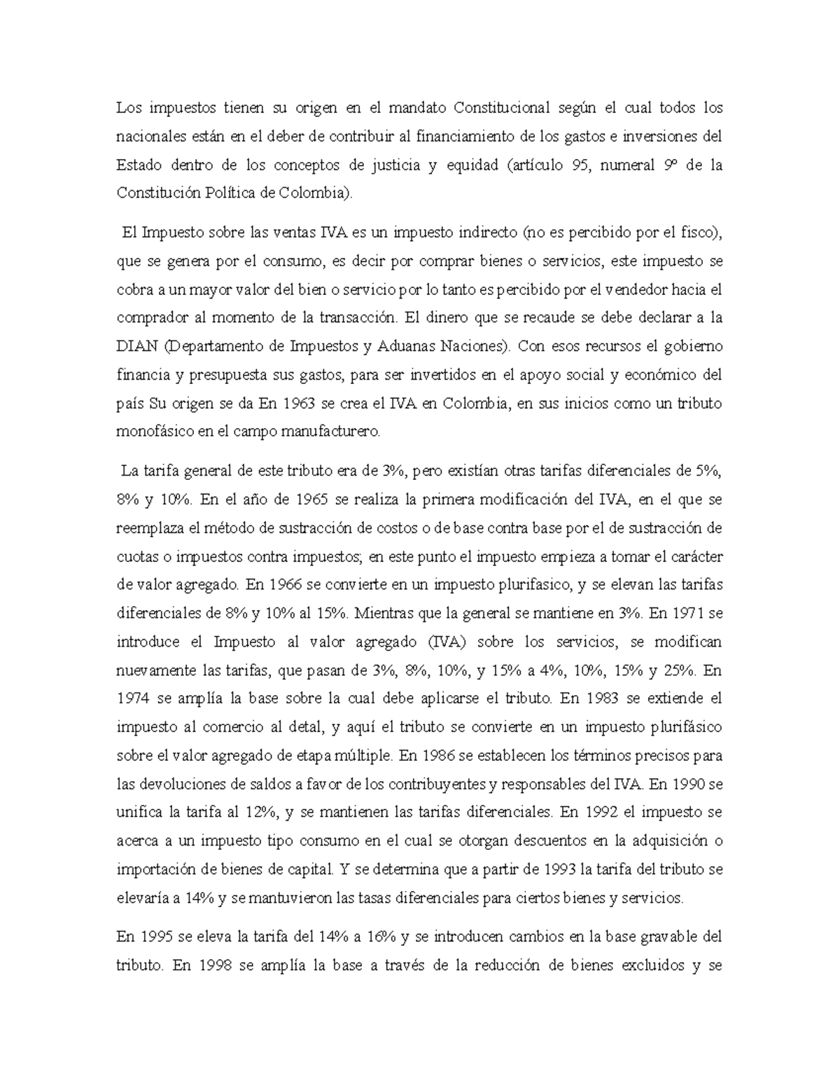 Actividad 1 - Origen y generalidades del impuesto de - Los impuestos tienen su origen en el ...