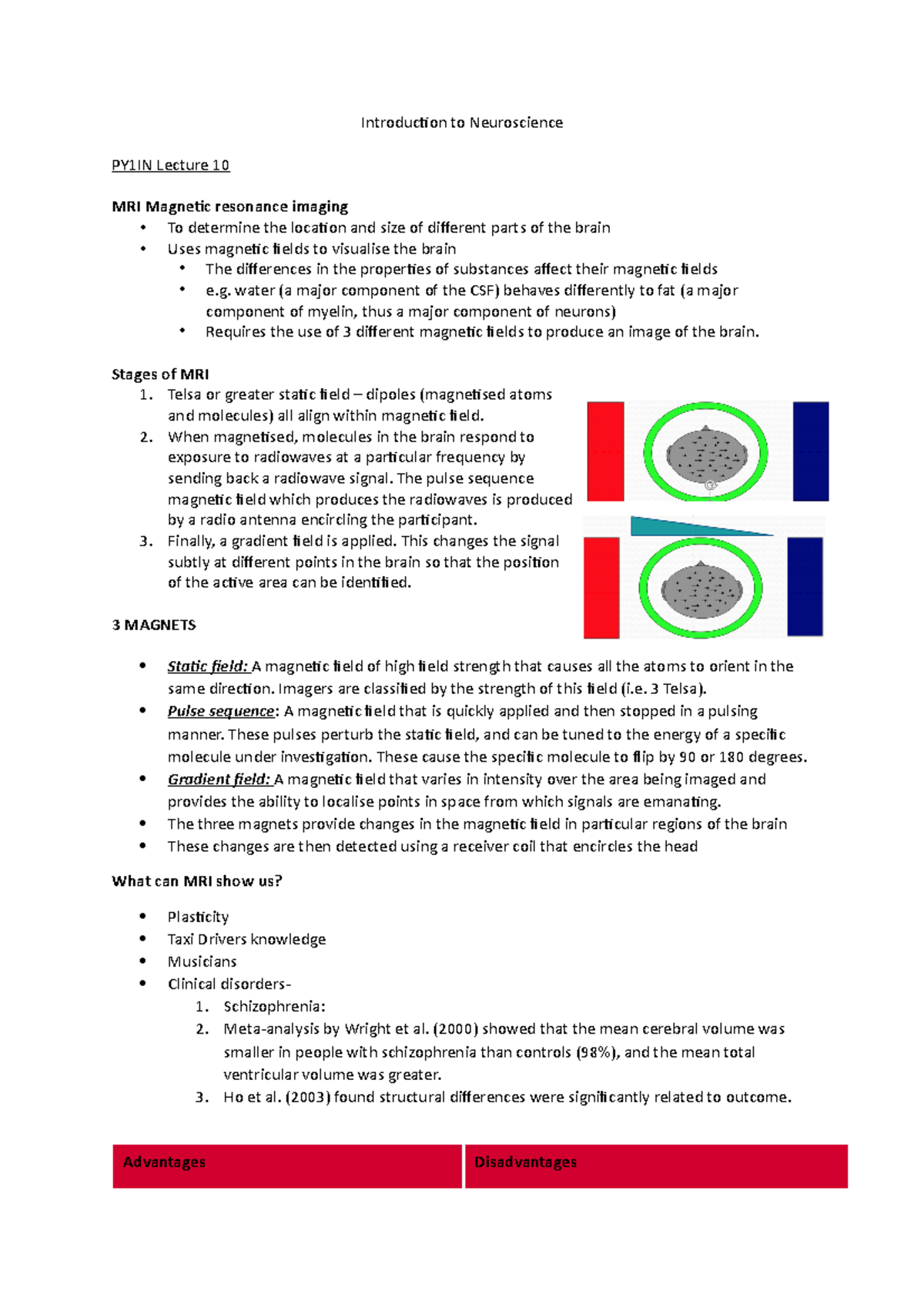 Introduction To Neuroscience Part 1 Lecture 10 Introduction To Neuroscience Py1in Lecture 10