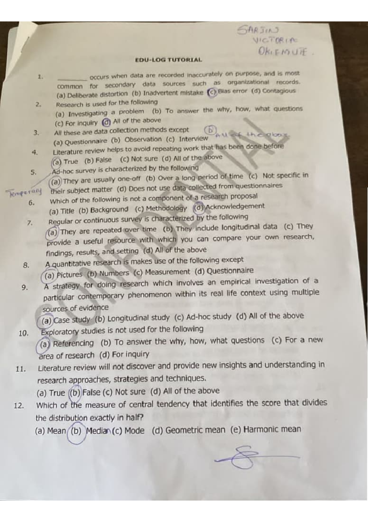 Yusesky FBA 324 Part 2 Qn A - SARJIN VICTORIA OKIEMUTE TUTORIAL 1 ...