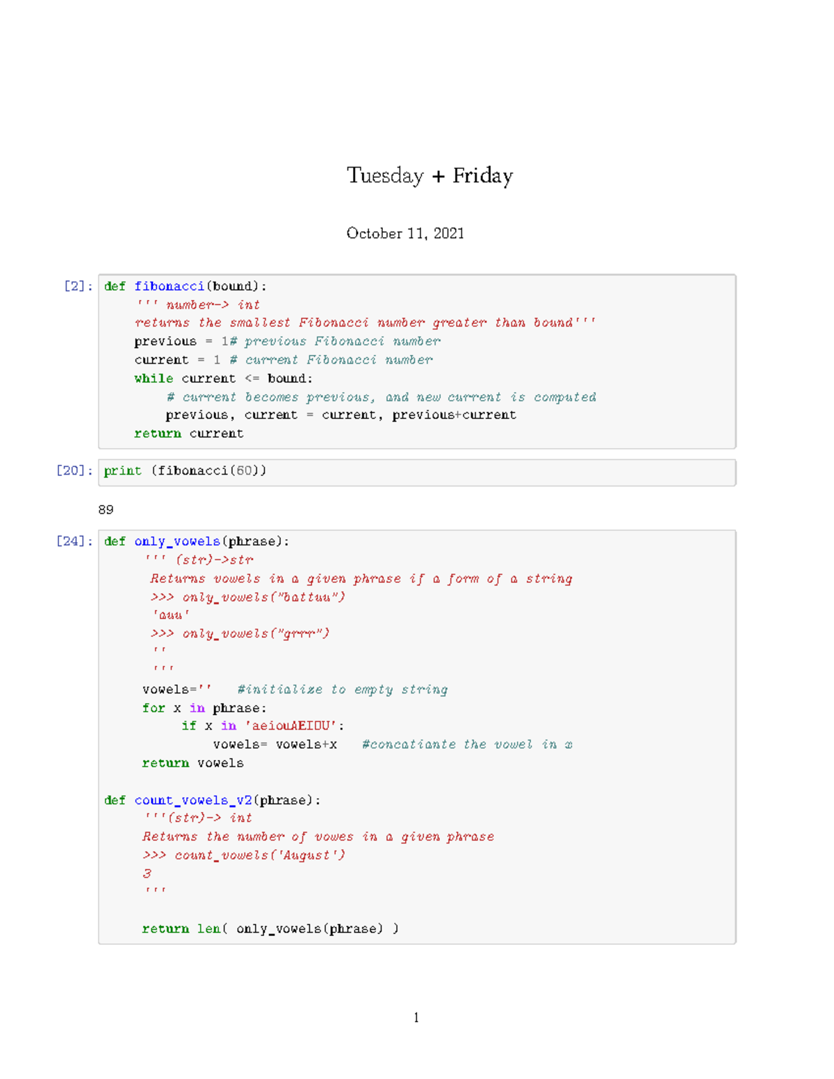 Tuesday offline ITI notes for students - Tuesday + Friday October 11 ...