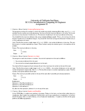 SE 121A Assignment 6 - Lab 6 October 13, 2021 For all questoins, please ...