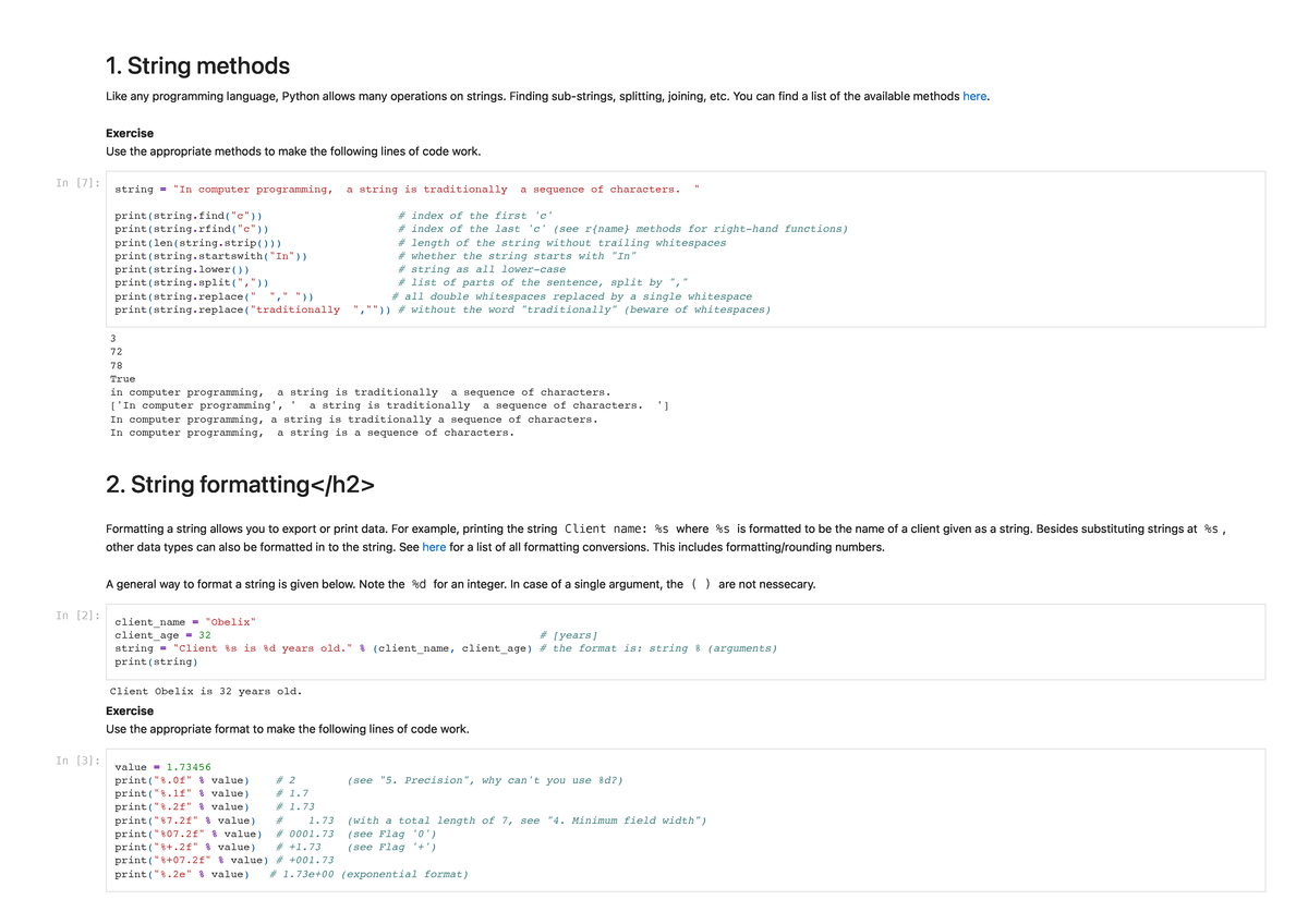 5 - TIL FIRST ASSIGNMENT - 1. S t r i n g m e t h o d s Like any ...