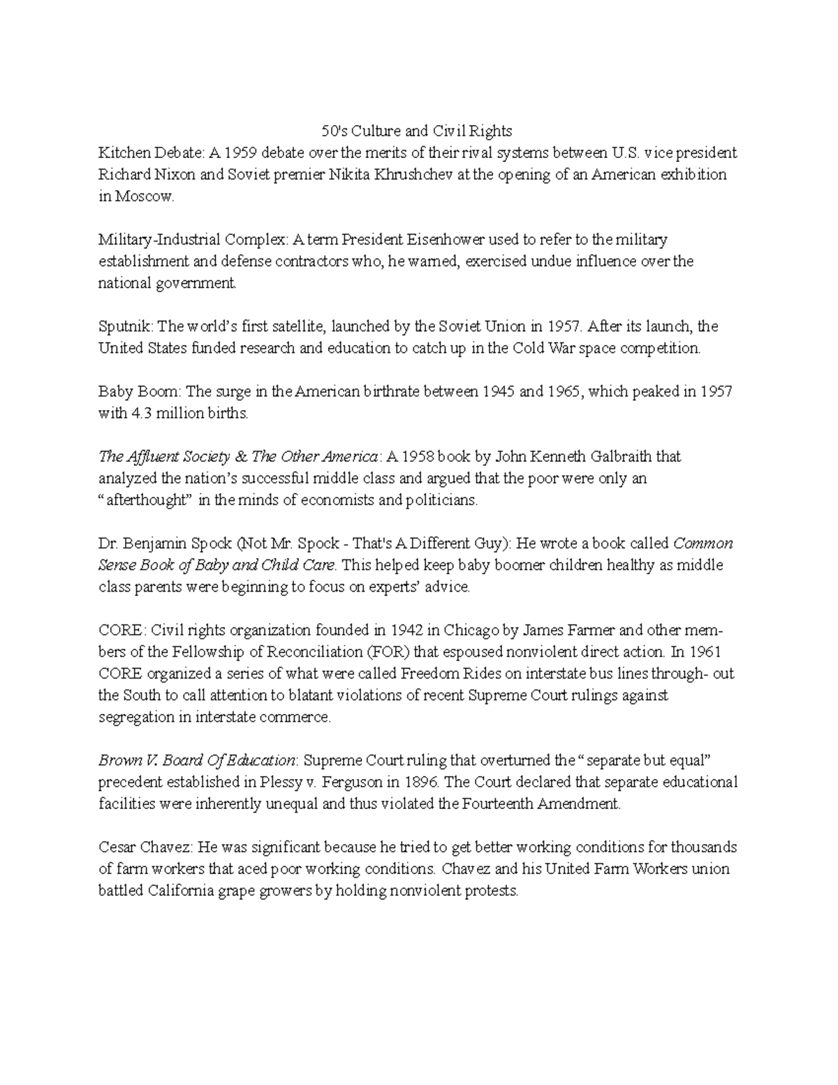 1950's Culture and Civil Rights - 50's Culture and Civil Rights Kitchen ...