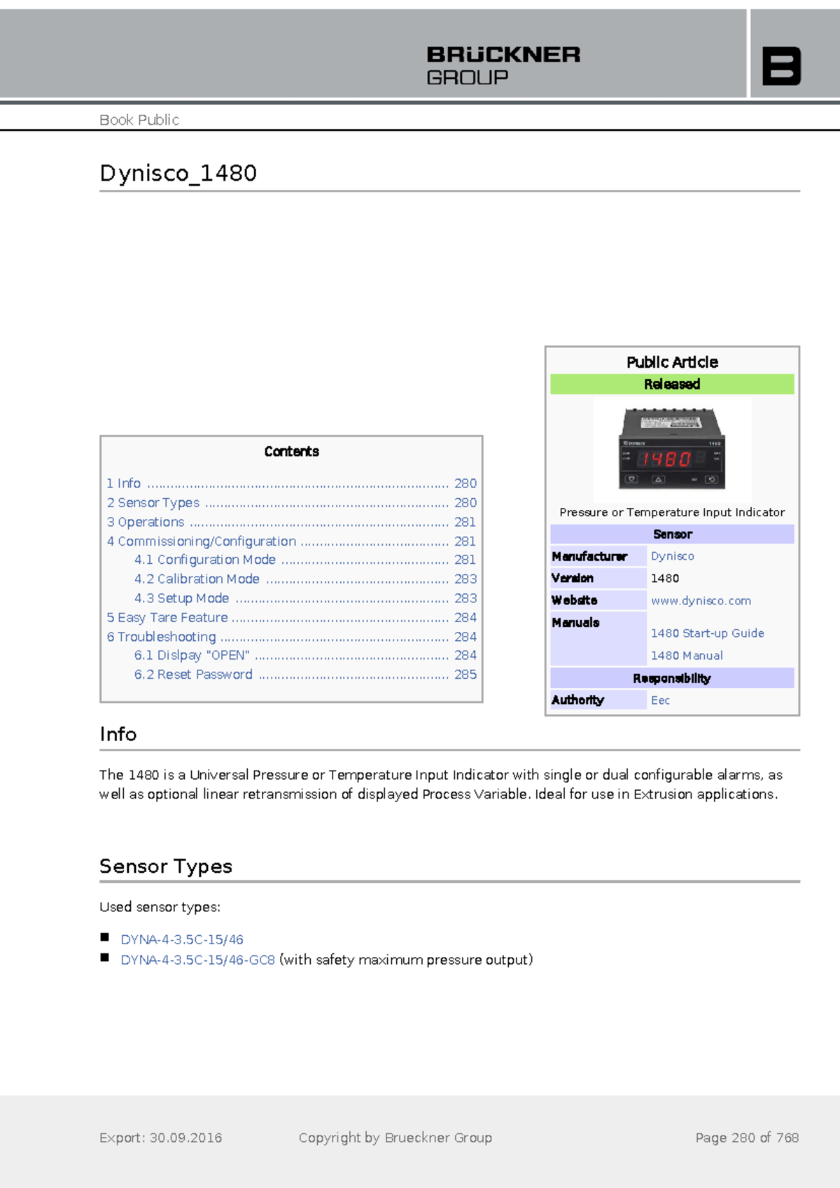 Dynisco 1480 parametrización - Public Article Released Pressure or Temperature Input Indicator ...